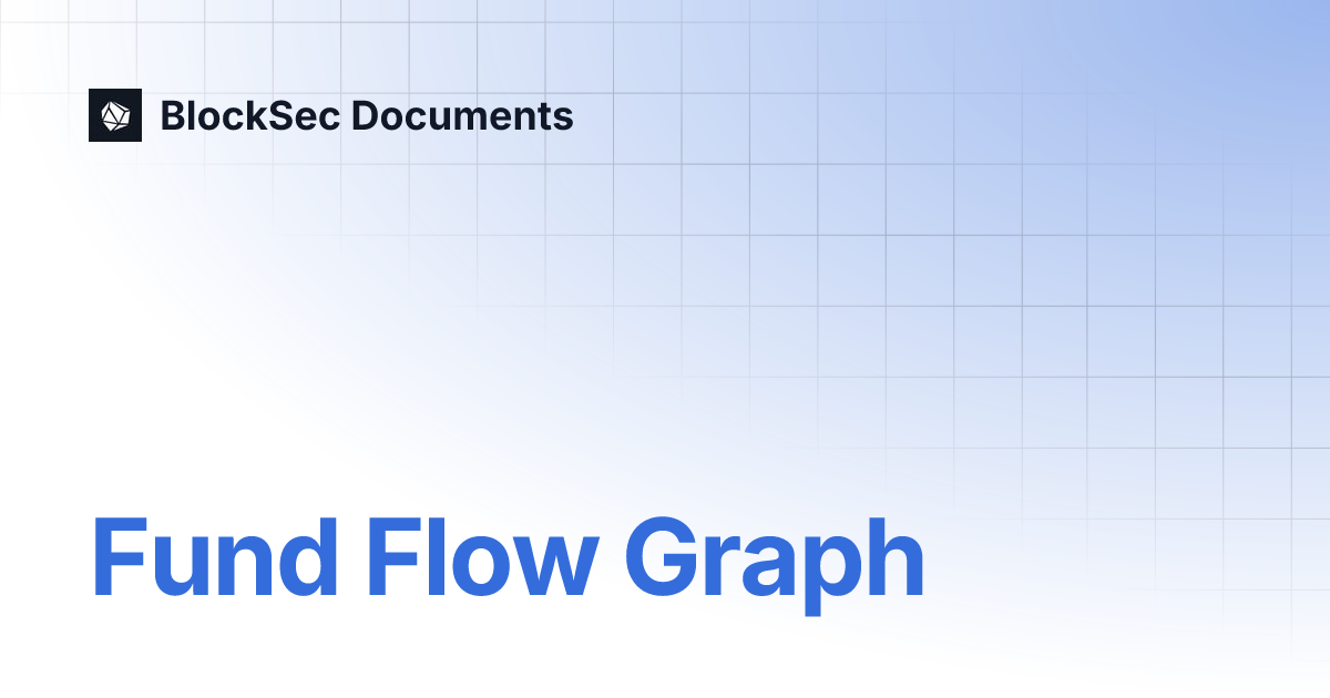 Fund Flow Graph | BlockSec Documents
